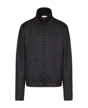 Valentino Garavani Toile Iconographe Print Zip-up Sweatshirt