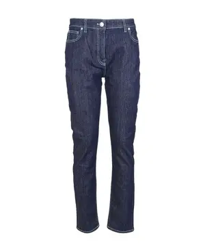 Kenzo Contrasting Stitching Skinny Jeans
