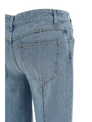 Bottega Veneta Denim Jeans With Turn-up Hem - Gray