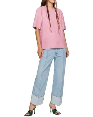 Bottega Veneta Denim Jeans With Turn-up Hem - Gray