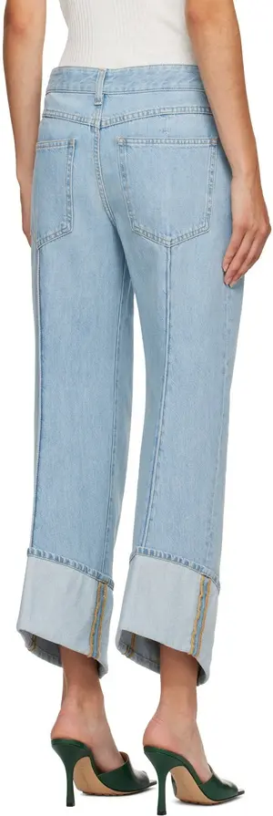Bottega Veneta Denim Jeans With Turn-up Hem - Gray