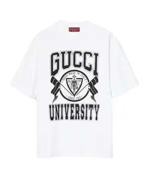Gucci Logo Printed Crewneck T-shirt - White