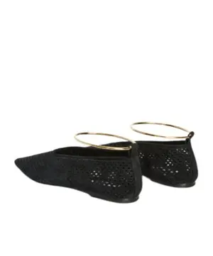 JIL SANDER Pointed Toe Perforated Ballet Flats
