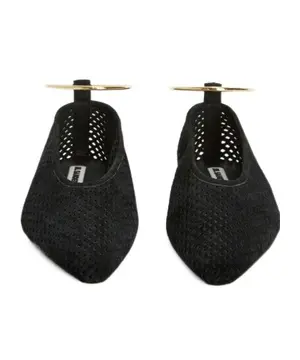 JIL SANDER Pointed Toe Perforated Ballet Flats