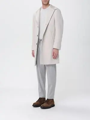Eleventy Single-breasted Coat With Stand Collar