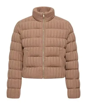 Moncler Wool Cashmere Blend Padded Cardigan
