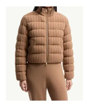 Moncler Wool Cashmere Blend Padded Cardigan