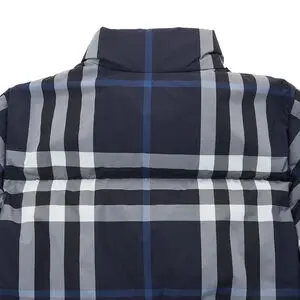 Burberry Cropped Check Puffer Jacket - Black
