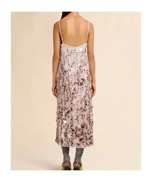 Marni Sequin Embellished Midi Dress - Pinksand