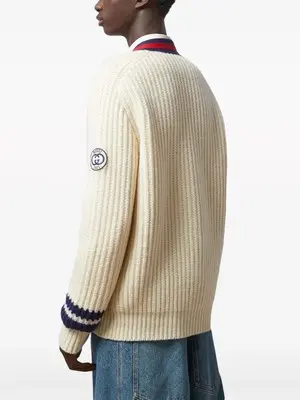 Gucci V-neck Cable-knit Cardigan