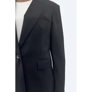 Liu Jo Embellished Single-breasted Tailored Blazer - Black