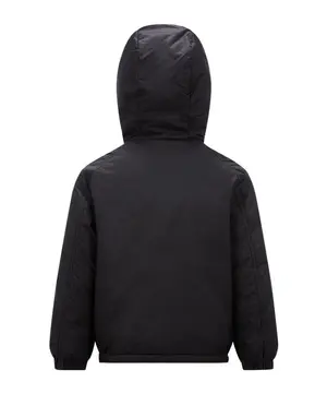 Moncler Hooded Zip-up Jacket With Logo Patch