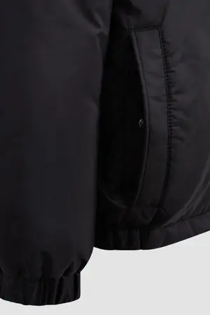 Moncler Hooded Zip-up Jacket With Logo Patch