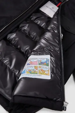 Moncler Hooded Zip-up Jacket With Logo Patch