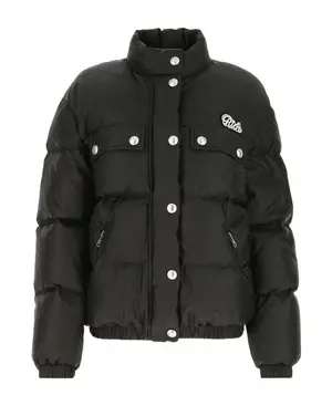 Alessandra Rich Logo-patch Puffer Jacket
