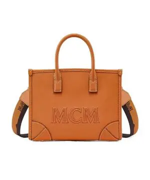 Mcm Mini Munich Logo Tote Bag
