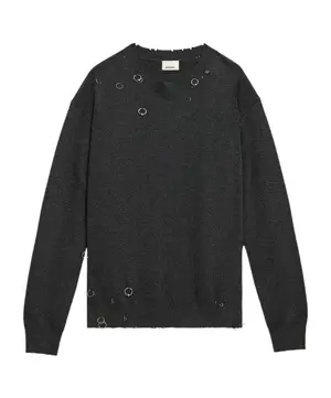Isabel Marant Étoile Distressed Ring Embellished Jumper