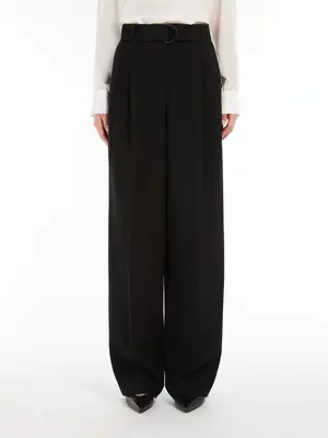 Max Mara Belted Trousers - Black