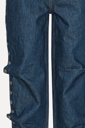 ROTATE BY BIRGER CHRISTENSEN Wide-leg Buttoned Jeans - Blue