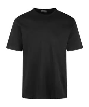 Herno Short-sleeved Crewneck T-shirt - Black