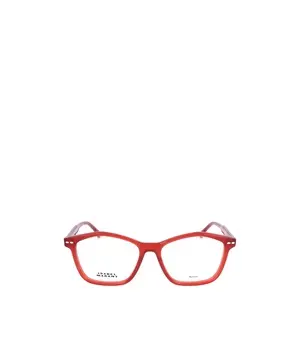 Isabel Marant Étoile Geometric Flat Mirror Eyeglasses - Red