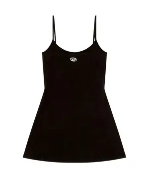 DIESEL® D-newhop-od Oval D Logo Mini Dress - Black