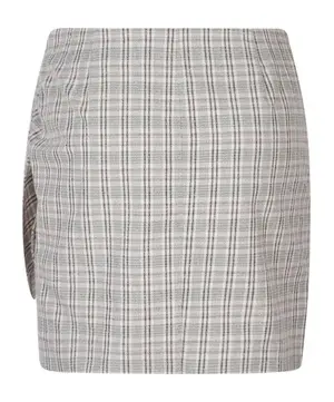 Isabel Marant Étoile Plaid Wrap Mini Skirt - Grey