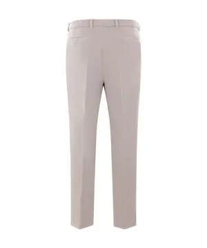 Brunello Cucinelli Leisure-fit Pleated Gabardine Trousers - Grey