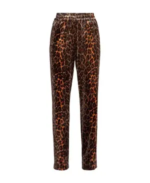 Dries Van Noten Palacos Leopard Print Casual Pants