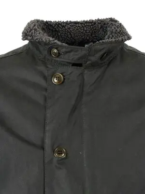 Barbour Long Sleeve Jacket With Button Closure And Textured Collar