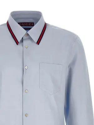 Gucci Web Trim Oxford Shirt