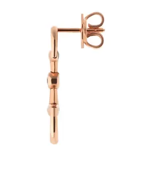 Gucci 18k Rose Gold Horsebit Diamond Earrings