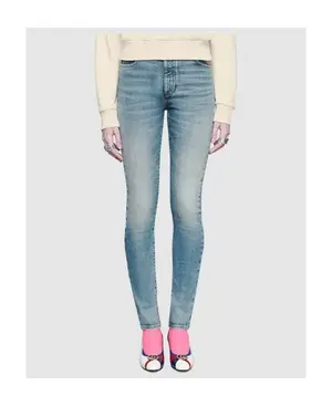 Gucci Logo Patch Skinny Fit Jeans