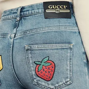 Gucci Logo Patch Skinny Fit Jeans