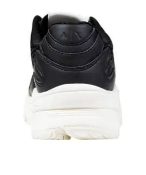 Armani Exchange Logo Detail Lace-up Sneakers - Black