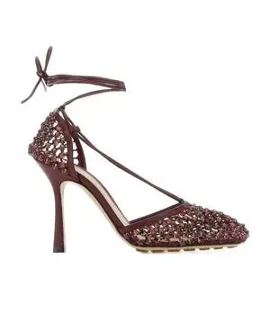 Bottega Veneta Stretch Sandals With Bijoux Chain Embellishment - Sparkle