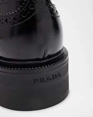 Prada Brogue Lace-up Derby Shoes