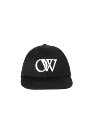 Off-White Logo Embroidered Baseball Cap - Black