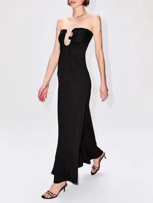 Christopher Esber Off-shoulder Ribbed Maxi Dress