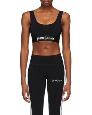Palm Angels Scoop Neck Cropped Vest Top
