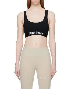 Palm Angels Scoop Neck Cropped Vest Top