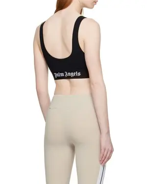 Palm Angels Scoop Neck Cropped Vest Top
