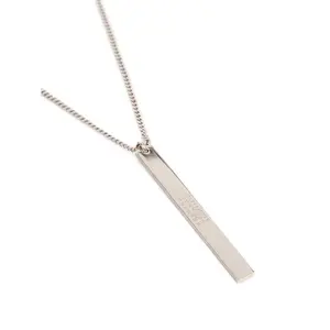 MAISON MARGIELA Numeric Bar Pendant Necklace - Silver