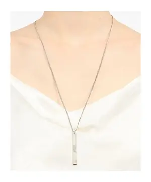 MAISON MARGIELA Numeric Bar Pendant Necklace - Silver