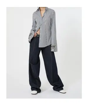 Sportmax Racconto" Striped Shirt With Embellished Cuffs