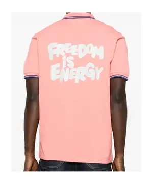 Comme Des Garçons X Fred Perry Logo-embroidered Polo Shirt - Pink