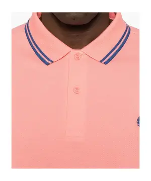 Comme Des Garçons X Fred Perry Logo-embroidered Polo Shirt - Pink
