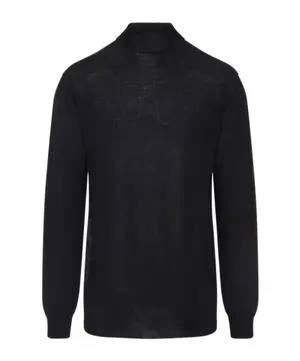 Rick Owens Turtleneck Sweater With Ribbed Details