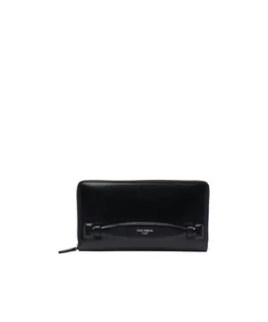 Dolce & Gabbana Dolce Gabbana Logo Printed Zip-around Wallet - Black