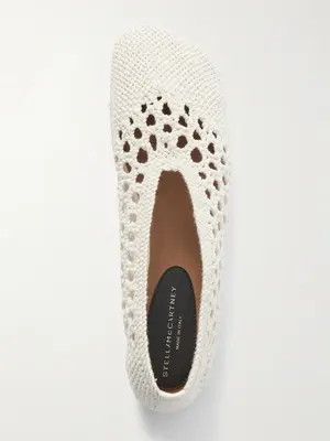Stella McCartney Ryder Day Crocheted Ballet Flats - Ivory